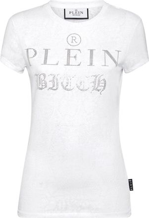 Philipp Plein T-Shirt mit Logo-Verzierung - Weiß