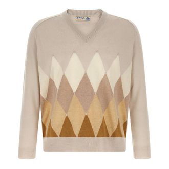 Ballantyne V-Ausschnitt Pullover - - Knitwear - Damen - Beige - L