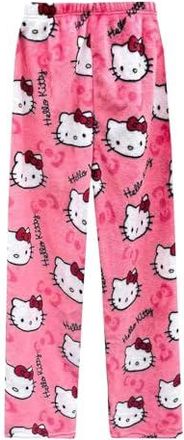 Generic Pantalon Pyjama Flanelle Femme Fille - Pyjama Femme Hiver Polaire Bas de Pyjama Chaud et Doux Impression de chat Ensembles de Pyjama V&ecirc;tements de D&eacute;te