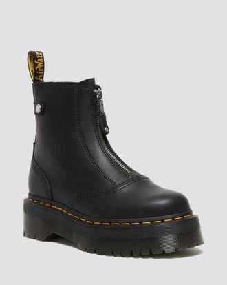 Dr. Martens Nappa Leder Jetta Plateau Stiefel Schuhe in Schwarz, Gr&ouml;&szlig;e: 39
