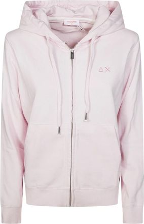 Sun 68 Femme, Sweatshirts et sweats &agrave; capuche, Rose, Taille: 40 FR Felpa Full Zip