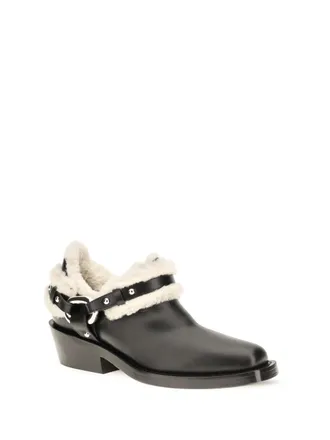 Paco Rabanne Womens Biker Ankle Boot Black