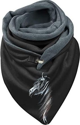 Generic &Eacute;charpe de peinture pour femme vintage imprim&eacute; boh&egrave;me foulards mode ch&acirc;les enveloppements dhiver chauds &eacute;charpes courtes &eacute;charpes pour hommes &eacute;charpe 