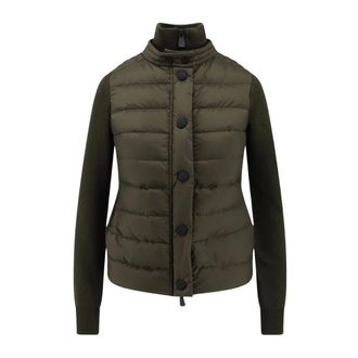 Moncler Nylon- und Strick-Cardigan - - Jackets - Damen - Gr&uuml;n - M