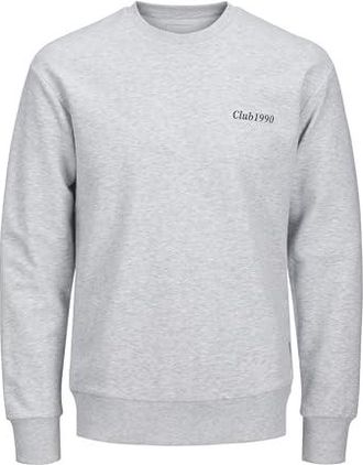 Jack & Jones JACK&JONES PLUS Jjebradley Graphic Sweat Crew Noos Pls Maillot de survêtement, Blanc-Gris, 5XL Homme