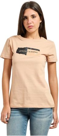 A|X Armani Exchange Femme, Tops, Beige, Taille: 46 FR T-shirt &agrave; logo