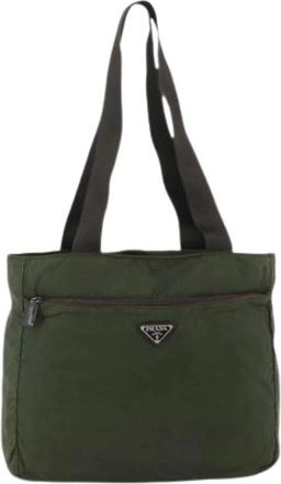 Prada Sac cabas vintage doccasion - Femme - Pre-owned - Vert - Taille: ONE Size