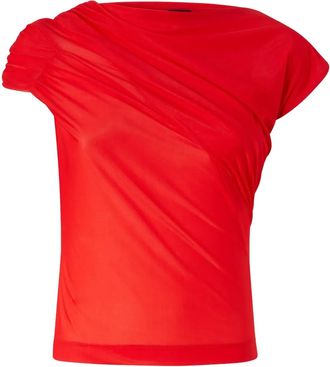 Pinko haut à design asymétrique - Rouge