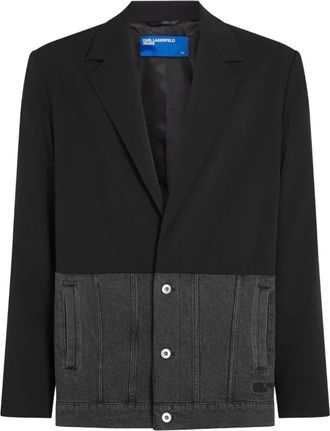 Karl Lagerfeld Homme, Vestes, Noir, Taille: L Blazer &agrave; Panneaux en Denim