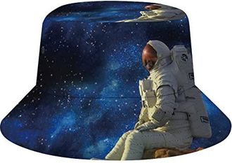 Generic Astronaute Spatial (1) Chapeau De Pêcheur Léger Bob Chapeaux Respirant Bucket Hat pour Chasse Été Camping