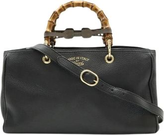 Gucci Pre-owned Sac Shopper Bambou Moyen en Cuir - Femme - Pre-owned - Noir - Taille: ONE Size