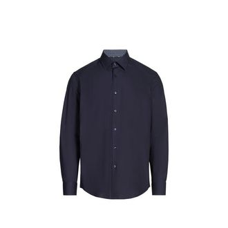 HUGO BOSS Chemise droite en coton m&eacute;lang&eacute;
