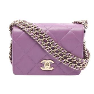 Chanel Pre-owned Vintage Cross Body Bag - Femme - Pre-owned - Violet - Taille: ONE Size