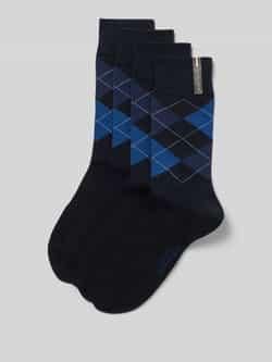 Camano Socken aus Baumwoll-Mix mit Logo-Stitching im 4er-Pack