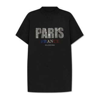 Balenciaga T-Shirt mit Logo - - Tops - Damen - Schwarzk - L