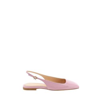 Gianvito Rossi Ballerinas mit eckiger Zehenpartie und Slingback - - Shoes - Damen - Rosa - 38 1/2 EU