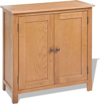 vidaXL Sideboard 70x35x75 cm Massivholz Eiche - Vidaxl
