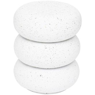 Atmosphera Atmosphera - Beistelltisch Stoneto wei&szlig; 43x35x35cm cr&eacute;ateur dint&eacute;rieur