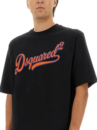 Dsquared2 Logo-Print Cotton T-Shirt - Black
