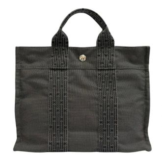 Herm&egrave;s Pre-owned Toile sacs-main - Femme - Pre-owned - Gris - Taille: ONE Size