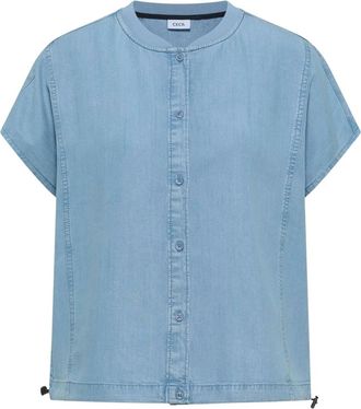 Cecil Denim-Look Kurzarm-Bluse - - Blouses & Shirts - Damen - Blau - M
