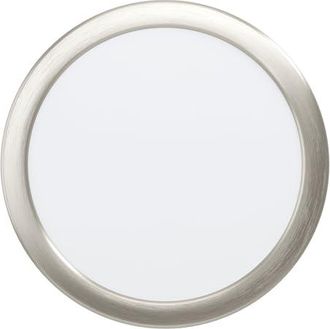 Eglo LED Einbaustrahler Fueva 5, Ø 21,6 cm, Spot aus Stahl und einer Kunststoff Leuchtfläche, Einbauleuchte in Silber, Weiß, Einbauspot flach, geringe Einb