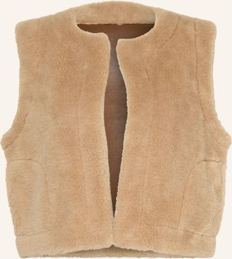 Darling Harbour Darling Harbour Teddyfell-Weste Zum Wenden beige