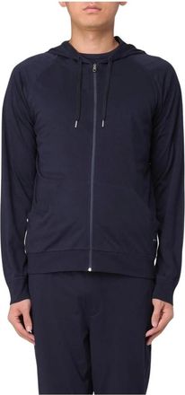 Paul Smith Homme, Sweatshirts et sweats à capuche, Bleu, Taille: 2XL Sweat à Capuche Zippé Bleu Manches Raglan