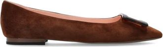 Roger Vivier Femme, Chaussures, Brun, Taille: 40 EU Gommettine Ballerines en Su&egrave;de