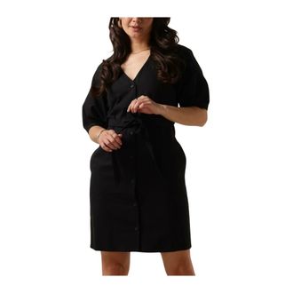 Another Label Liva Kurzarm Mini Kleid - - Dresses - Damen - Schwarzk - XS