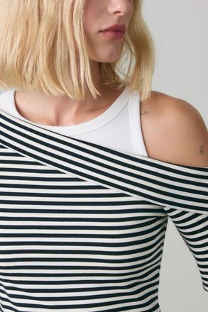Levi's Clara schulterfreies Langarm-Top - Damen - Grau / Grau
