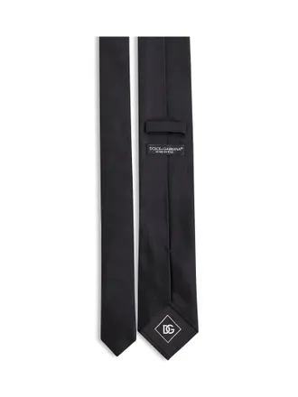 Dolce & Gabbana Mens Tie Martini Silk Satin Black Ties & Bow