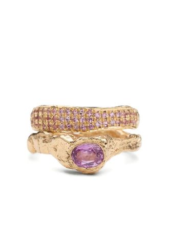 Alice Waese 14kt yellow gold Norma Coma sapphire ring