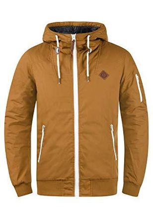 Solid SDTilly Homme Veste mi-Saison Veste avec Capuche Poches zipp&eacute;es Regular Fit, Taille:L, Couleur:Cinnamon (5056)