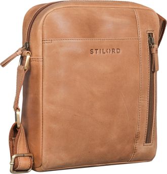 STILORD Clint Schultertasche Herren klein Leder Tablet-Tasche zum Umh&auml;ngen Herrenhandtasche Echtleder Herrentasche zum Umh&auml;ngen, Farbe:taranto - braun