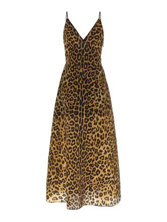 Alberta Ferretti Robe Au Genou - Marron