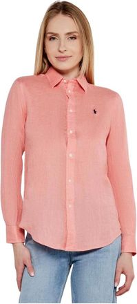 Ralph Lauren Femme, Blouses et Chemises, Rose, Taille: 38 FR Chemise en lin