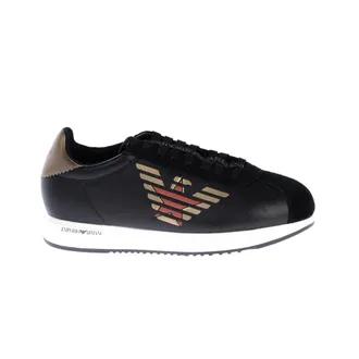 Emporio Armani Homme, Chaussures, Noir, Taille: 42 1/2 EU Baskets
