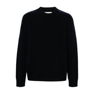 Maison Margiela Blauer Wollpullover mit Rundhalsausschnitt - - Knitwear - Herren - Blau - M