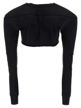Rick Owens Organic Cotton Scuba-Panelled Sweatshirt - Black