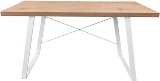 SVITA Svita - Industrial Bureau aspect noyer avec pieds en métal noir