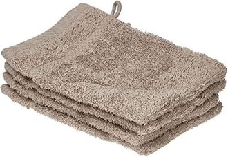 De Witte Lietaer 194686 Stephanie Waschlappen, Baumwolle, 4er Pack, hellgrau, 15 x 22 x 1 cm