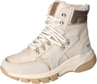 Mustang Jeans Femme 1481-606 Bottines à Lacets, Ecru, 37 EU