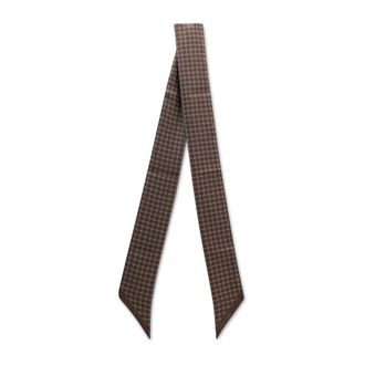 Tagliatore Foulard en soie &agrave; motif g&eacute;om&eacute;trique - Homme - Accessoires - Brun - Taille: ONE Size