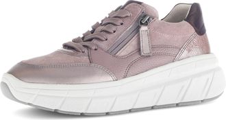 Gabor Damen Low-Top Sneaker, Frauen Sneaker,antikrosa,Casual,Fashion,metallic,Effekt,Easy-Walking,elegant,Gold,Dark-Rose/Rosewood,39 EU / 6 UK