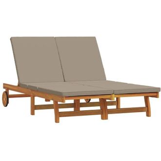 vidaXL Vidaxl - Transat 2-personne Marron 125 x 200 x 84cm Bois dacacia massif