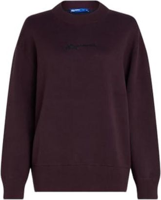 Karl Lagerfeld Karl Lagerfeld Jeans, Pull En Maille Avec Logo Pour Femme, Coupe D&eacute;contract&eacute;e, Violet, M