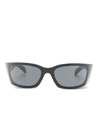 Prada Sonnenbrille mit eckigem Gestell - Schwarz