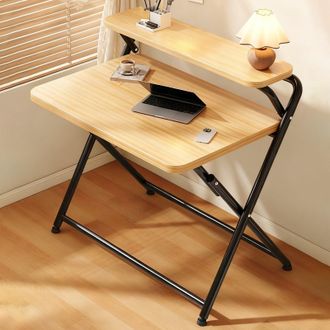 Generic Klappbarer Beistelltisch, Snacktisch Mit Verstellbaren F&uuml;&szlig;En, X-F&ouml;Rmigen Klappbeinen, Leicht Zu Reinigen, for Wohnzimmer, Arbeitszimmer, Schlafzimmer,