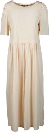 Max Mara Femme, Robes, Beige, Taille: 42 FR Robe en coton pour femmes